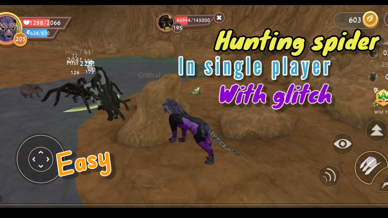 Hunter Spider boss in single Player😱||Wildcraft #wildcraft #bosshunting ...