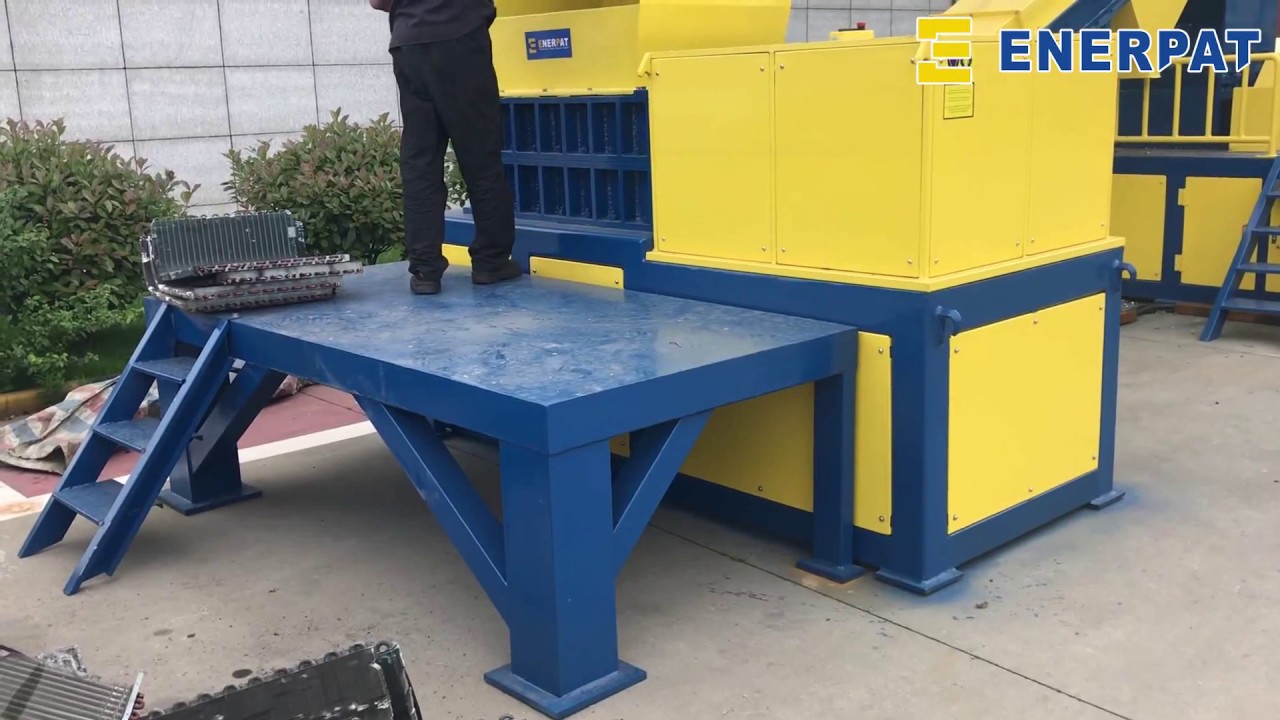 ENERPAT Waste Radiator Recycling Line,Shred and Separate - YouTube