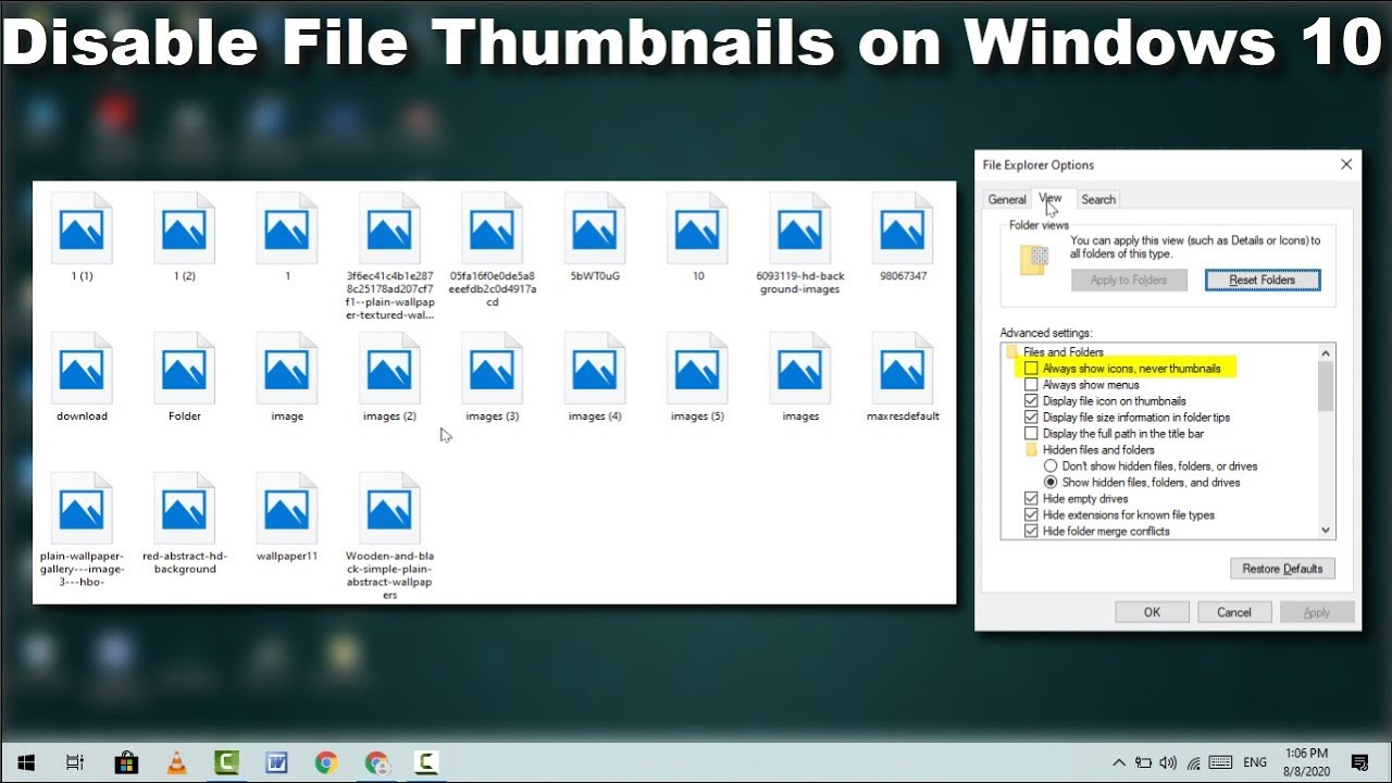 How to Disable All File Thumbnails on Windows 10 Easily - YouTube