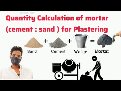 ||Quantity Calculation of mortar (Cement and sand) for plaster work ...