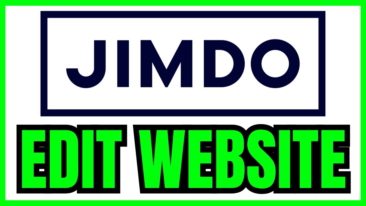 How To EDIT Jimdo Website (QUICK & EASY) 2026 - YouTube