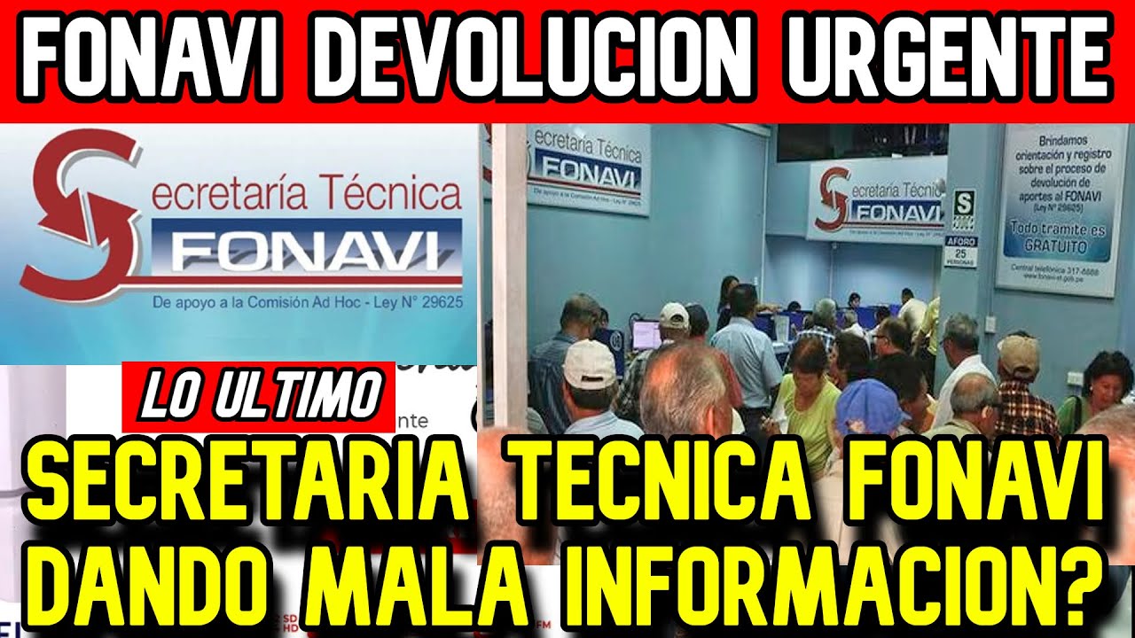 *FONAVI LO ULTIMO* SECRETARIA TECNICA DE FONAVI NO APOYA DEVOLUCION A ...