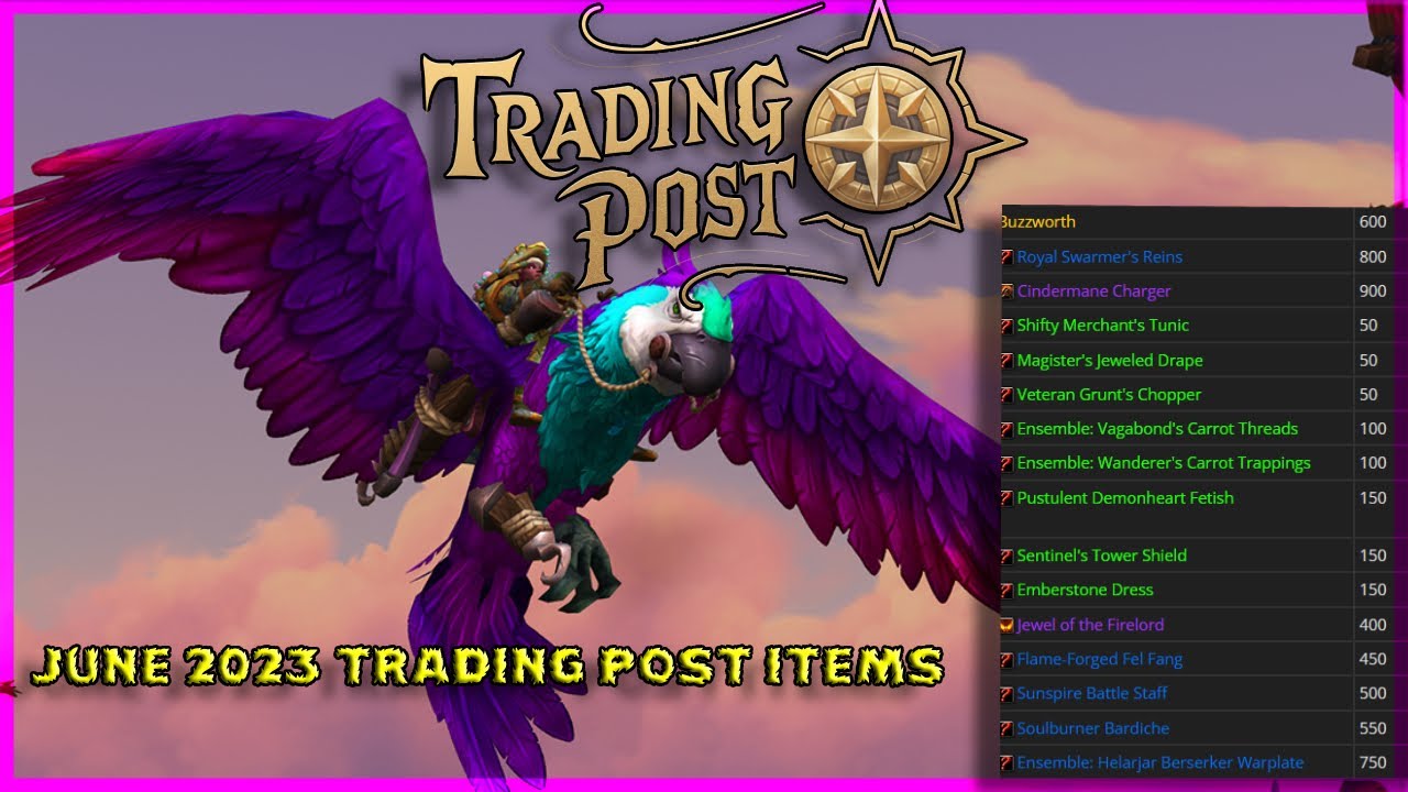 Preview: Trading Post Items For June World of Warcraft #tradingpost # ...