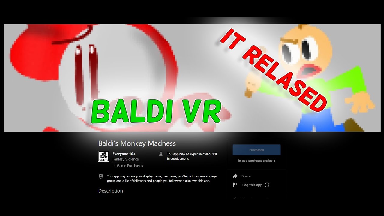 Baldi's VR Is Out!!! - YouTube