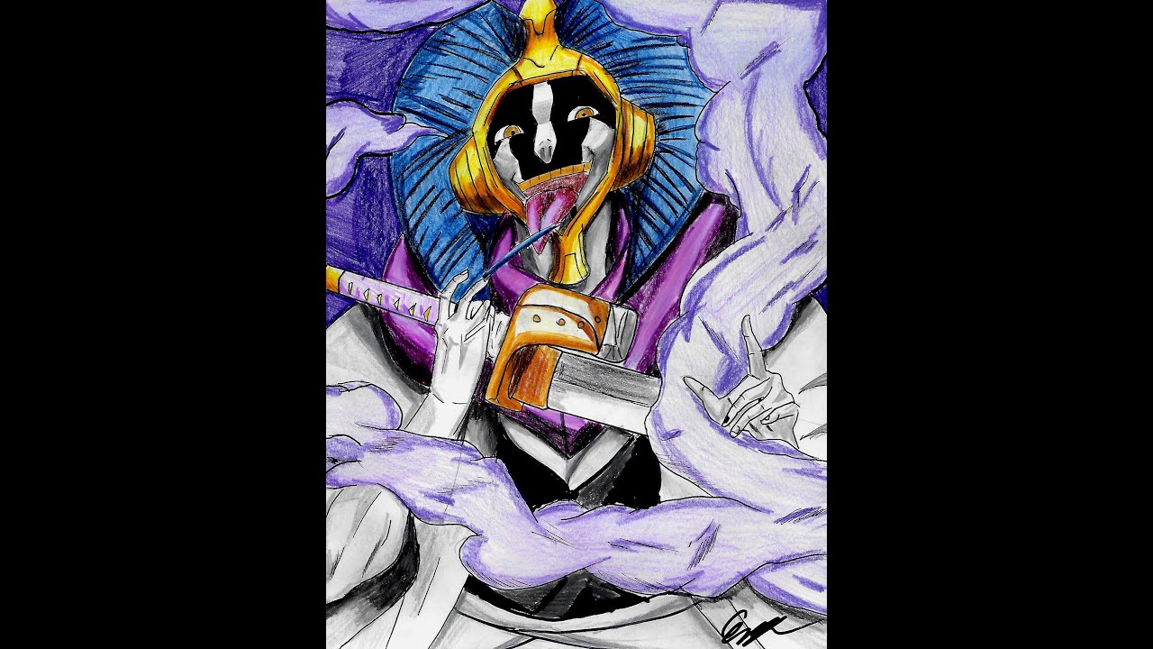 Drawing Bleach Mayuri kurotsuchi - YouTube