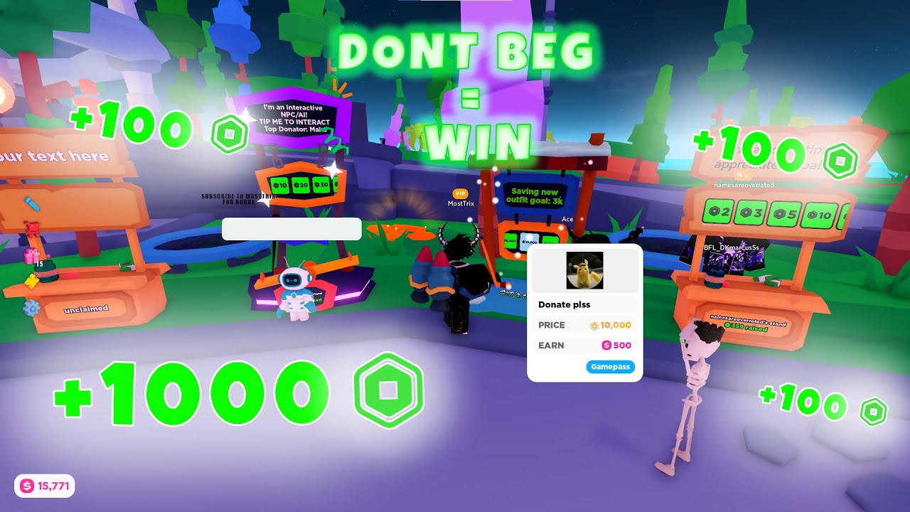 Dont Beg Me And Win Robux ! - YouTube