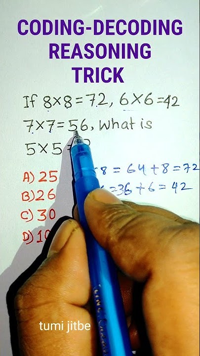Coding Decoding Reasoning Tricks In Hindi Number Coding Reasoning Trick Reasoning Tricks