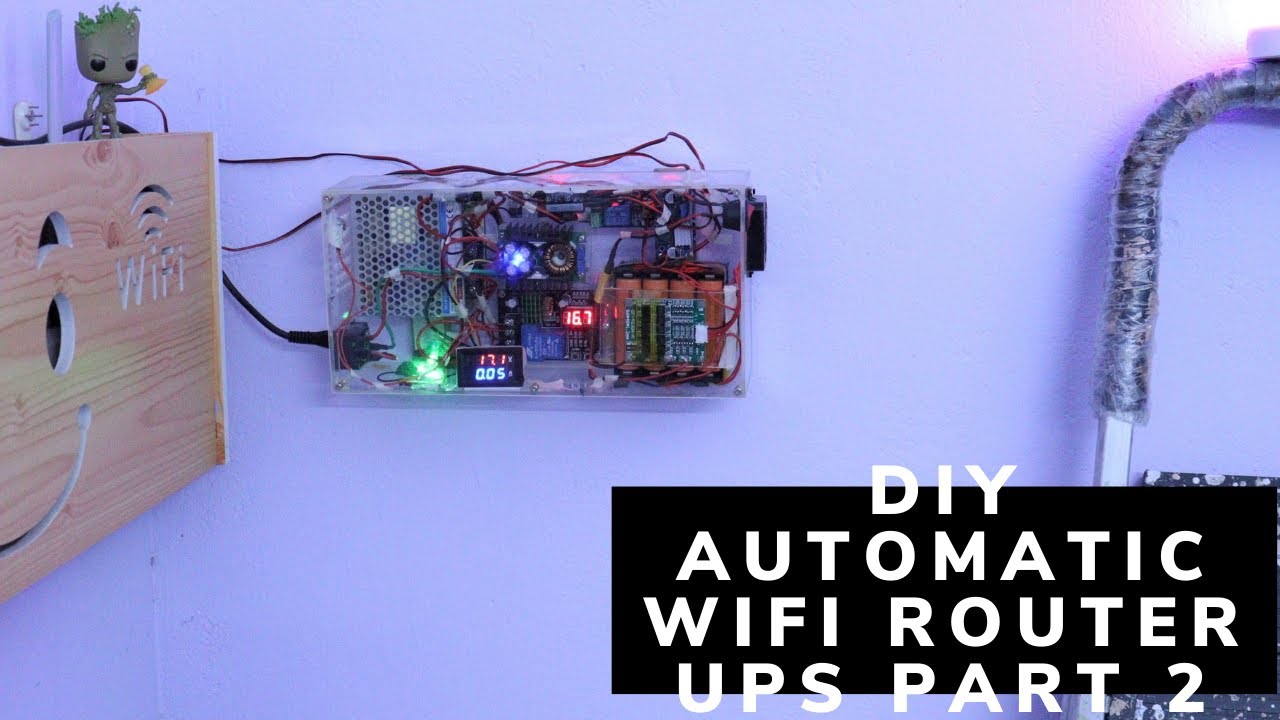 DIY Fully Automatic wifi router UPS with dual output Part 2 - YouTube