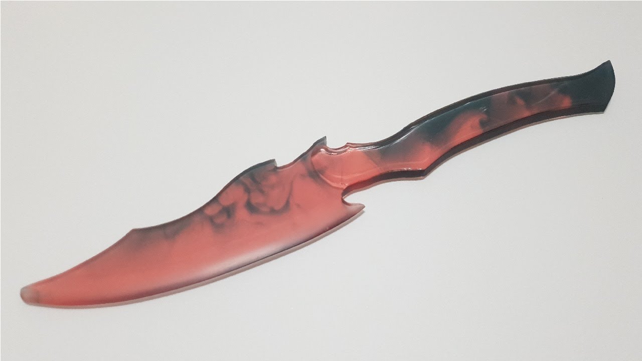 크리스탈 레진으로 붉은 단검 만들기 / Making Red Dagger with Crystal Resin - YouTube