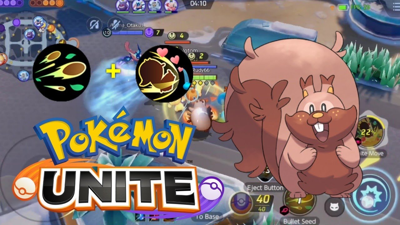 Pokemon Unite Mobile | Greedent (Bullet Seed + Covet) Gameplay - YouTube