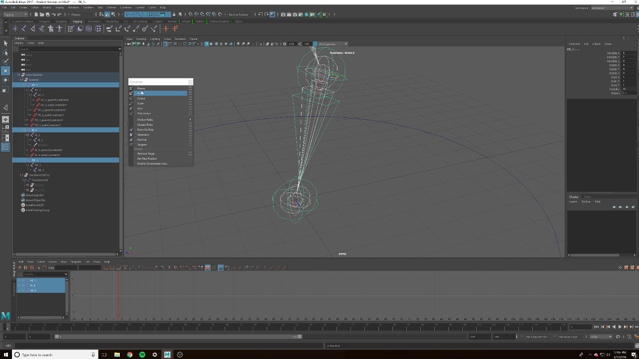 Rigging an IK FK Switch in Maya - YouTube