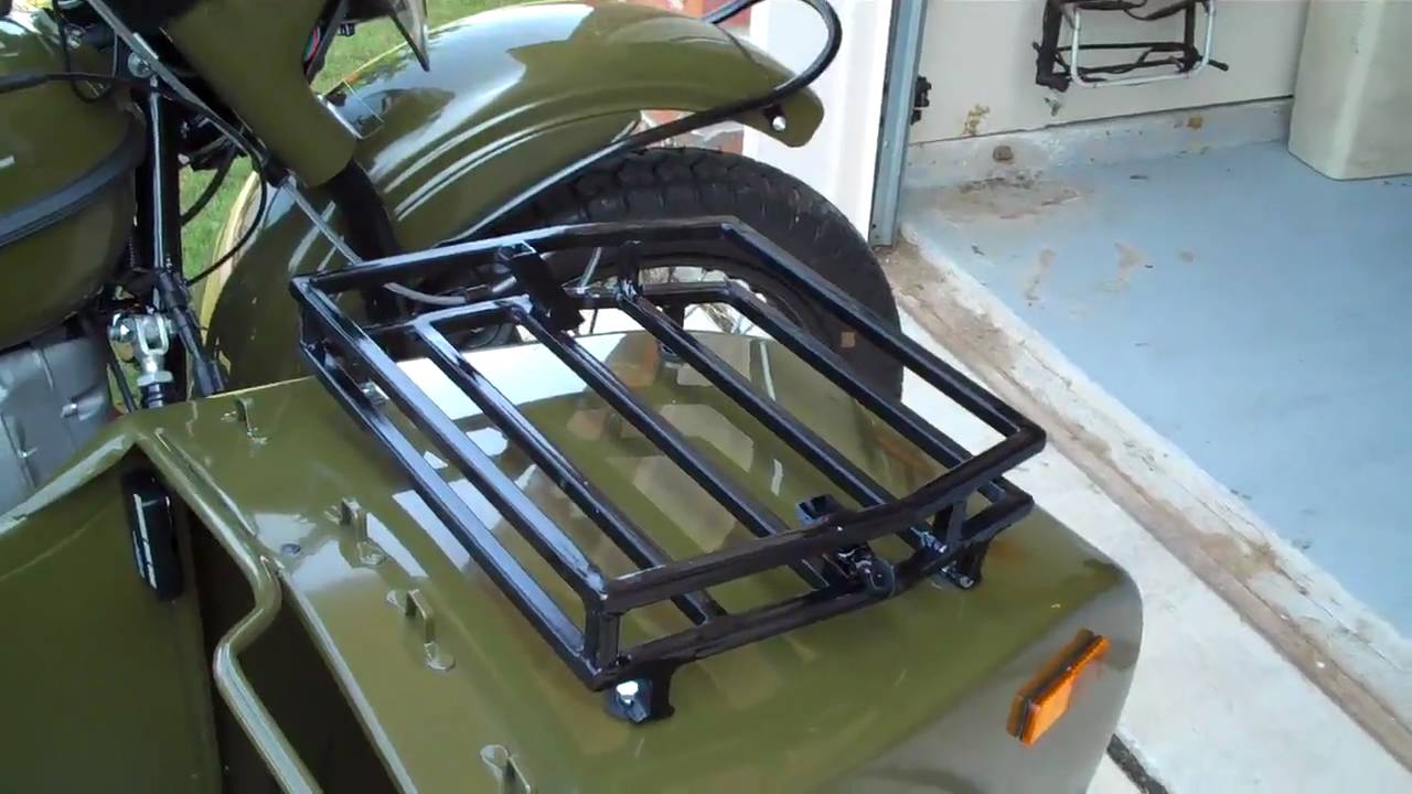 2010 Ural sidecar rack and windshield - YouTube