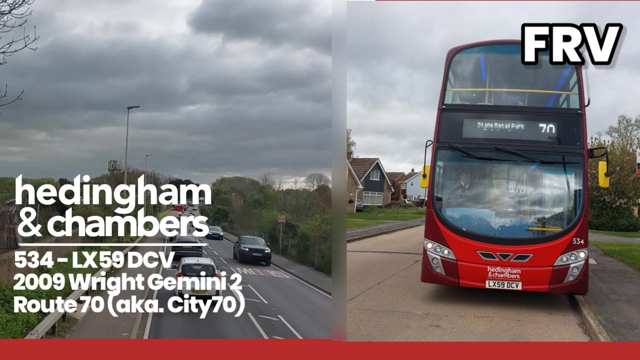 Full Route Visual + First Ever Run - Hedingham and Chambers Route 70 from Marks Tey to ...