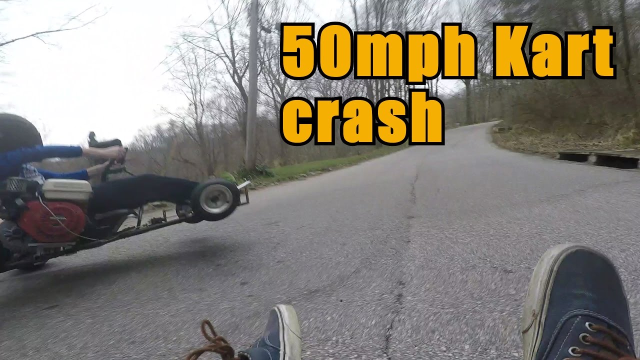 BAD GO KART CRASH AT 48MPH - YouTube