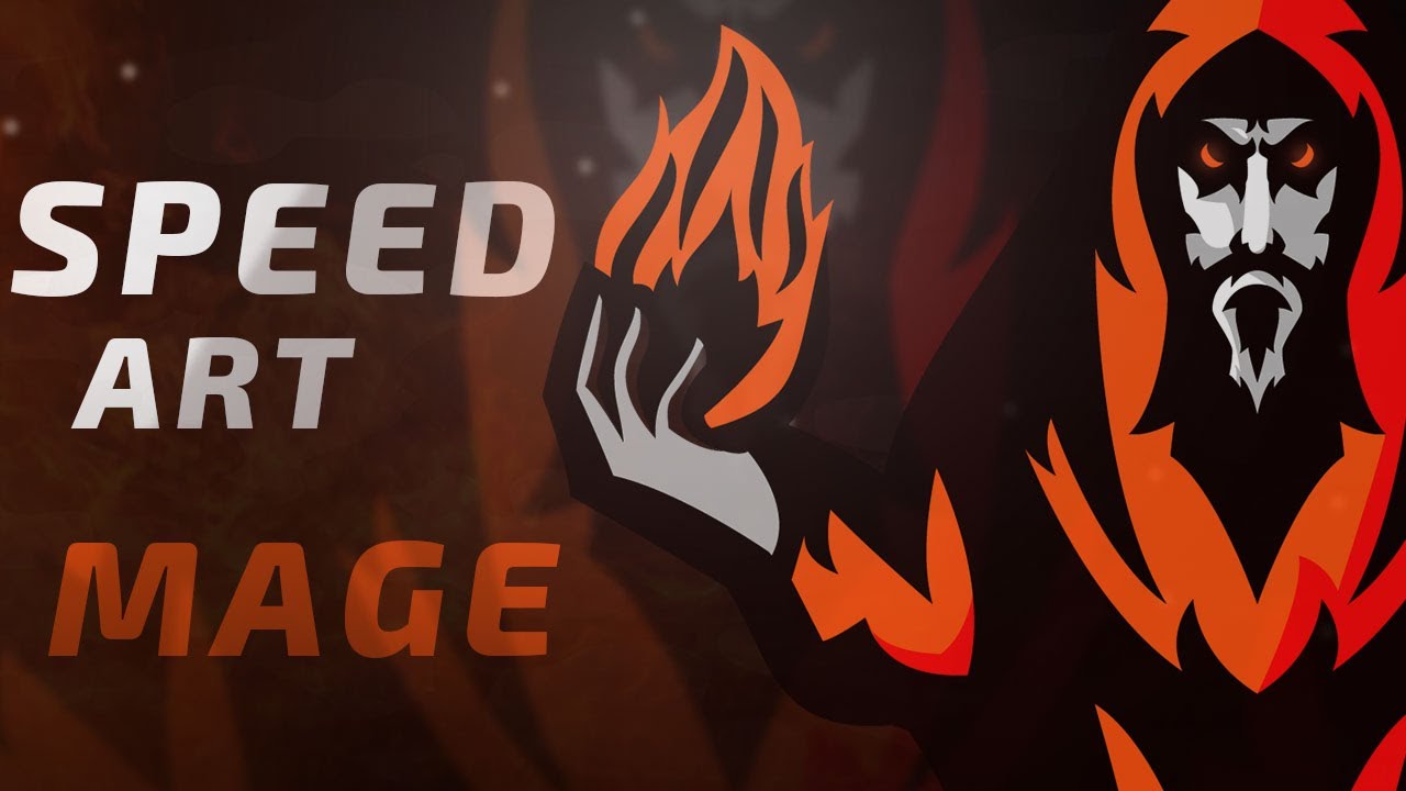 Speed Art | Mage Mascot Logo - YouTube