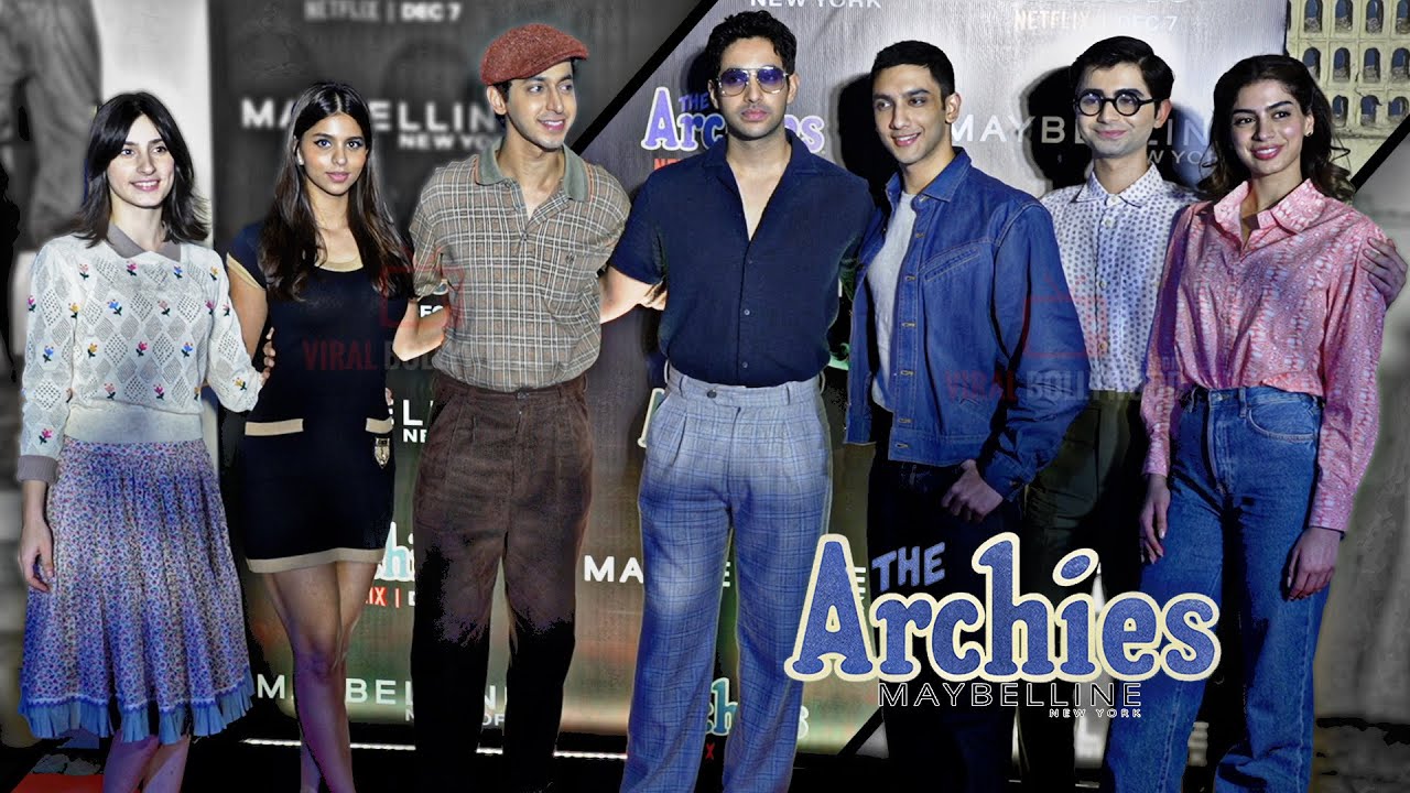 Suhana Khan, Khushi Kapoor, Agastya Nanda and Cast of The Archies ...