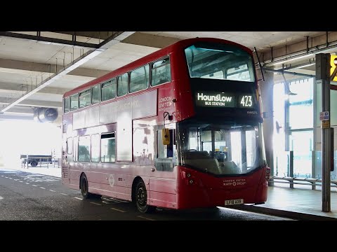 London Bus Route 423 - Hatton Cross to Heathrow T5 - Subtitles - YouTube