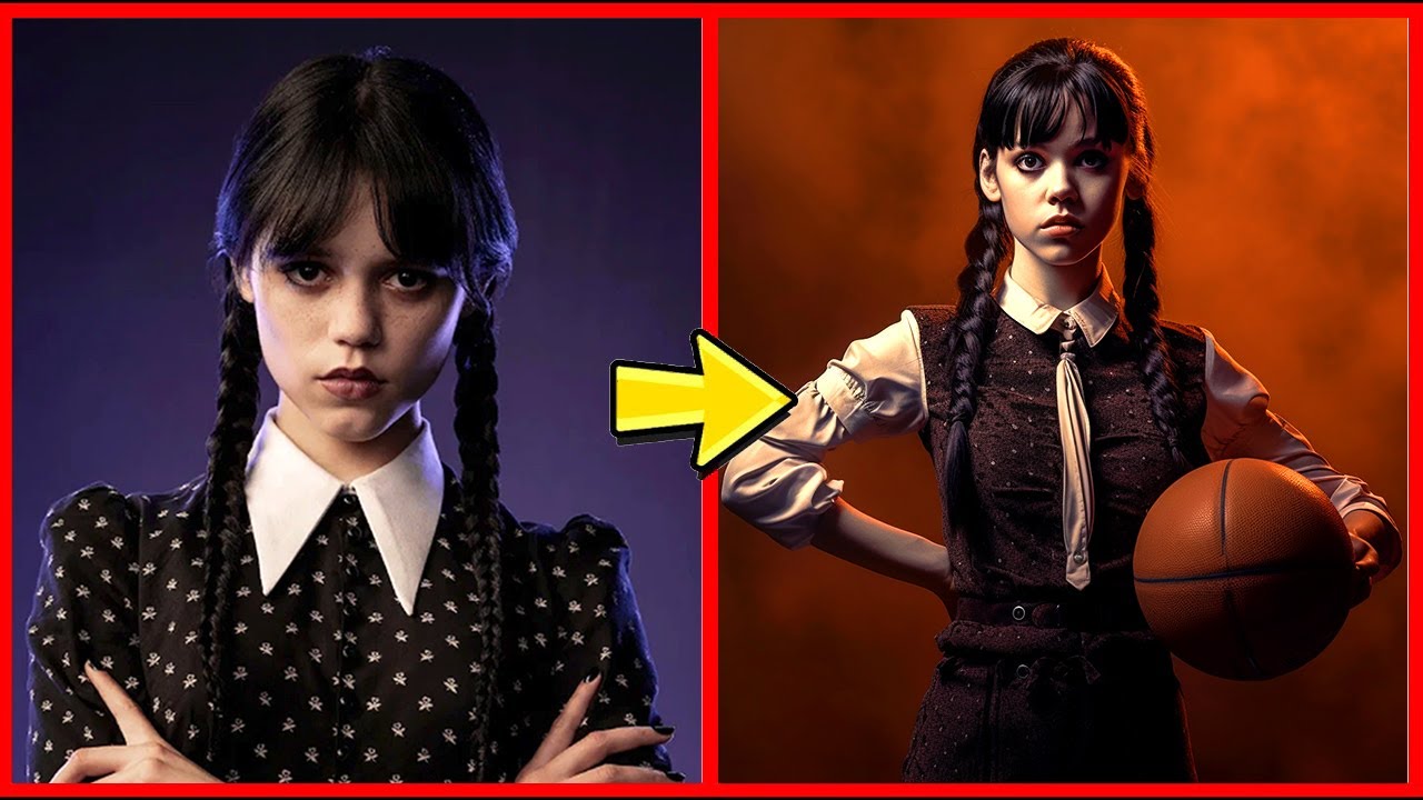 Wednesday but BASKETBALL PLAYERS ! 💀 All Characters 💀 Wednesday Addams ...