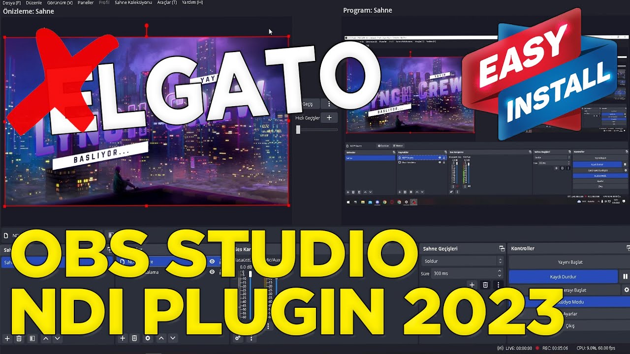 ELGATOSUZ ÇİFT PC YAYIN YAPMA 2023 !!! OBS NDI PLUGIN KURULUMU VE ...