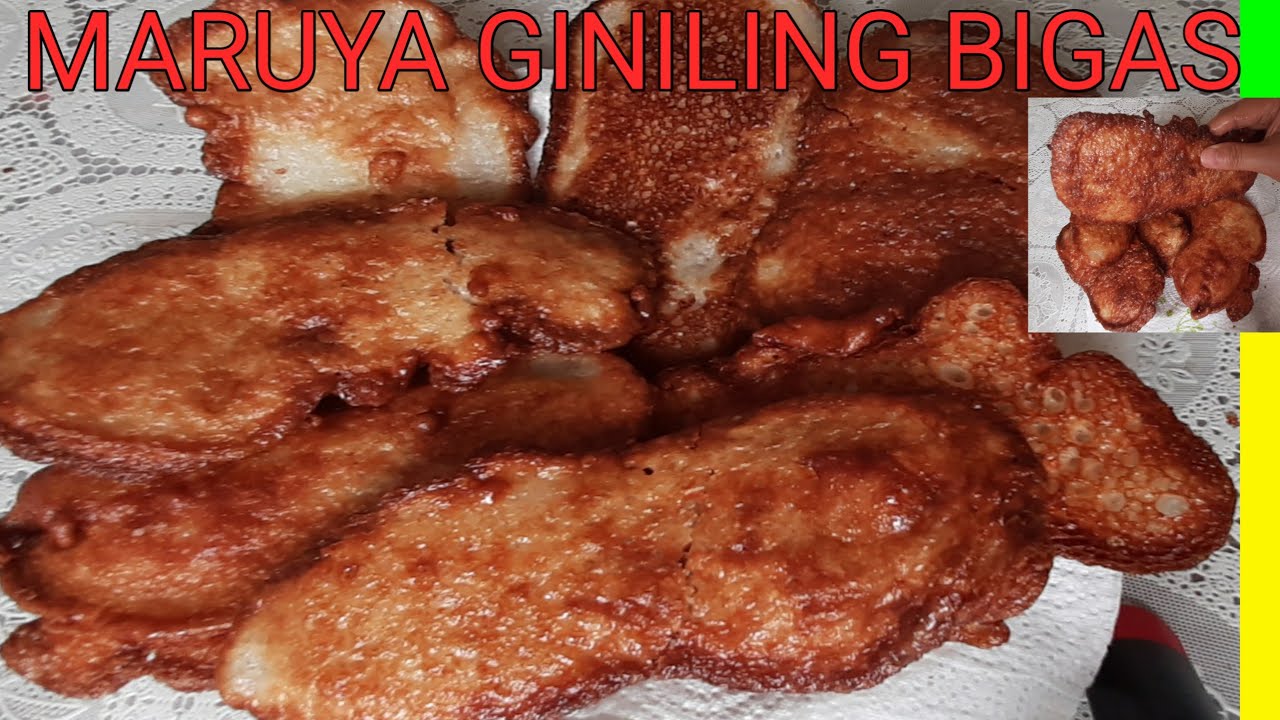 MARUYA GINILING NA BIGAS |RICE FRITTERS CRUNCHY|SIMPLE RECIPE|Panlasang ...