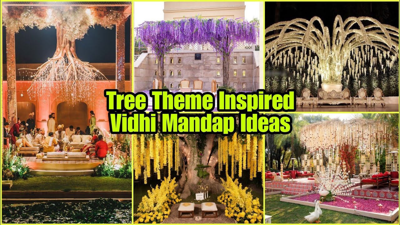 beautiful tree inspired vidhi mandap ideas|wedding under tree|tree ...