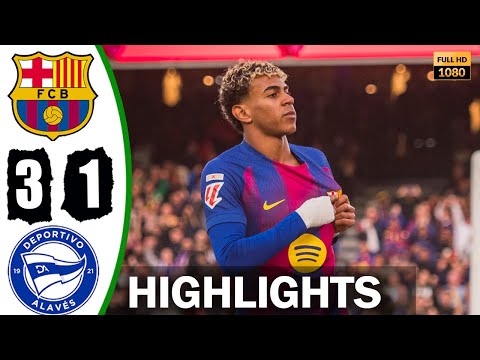 Barcelona vs Alaves 3-1 Highlights & All Goals 2025 HD
