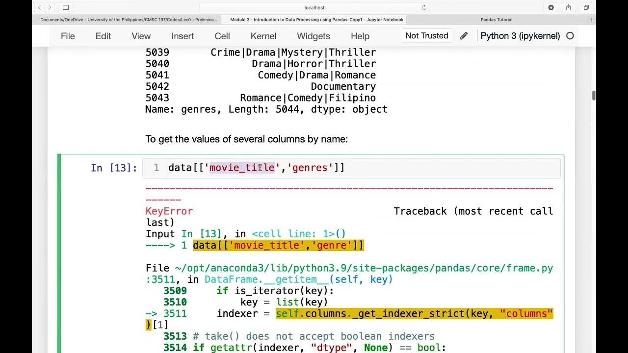 1 - Pandas Tutorial (Reading a CSV File, Indexing Rows or Columns) - YouTube
