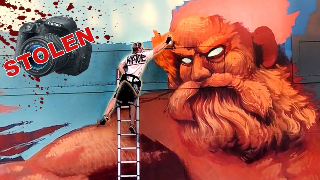 Painting a Huge Zeus Mural & Getting Robbed 😡 - YouTube