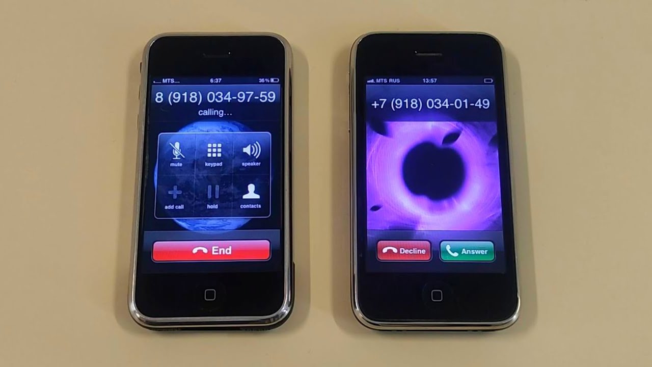 Incoming call & Outgoing call at the Same Time Apple iPhone 2G+3G - YouTube