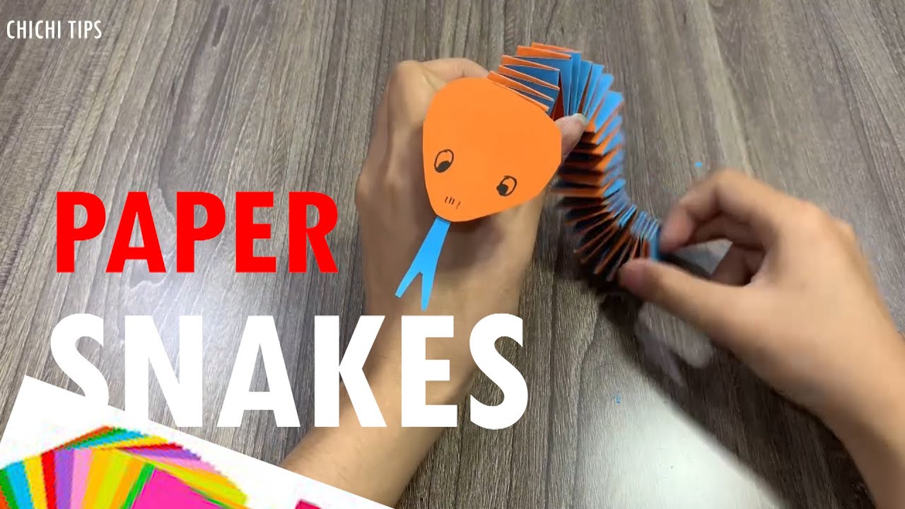 DIY: Handmade Tip How to Make Paper Snake from Color Paper ! Amazing ...