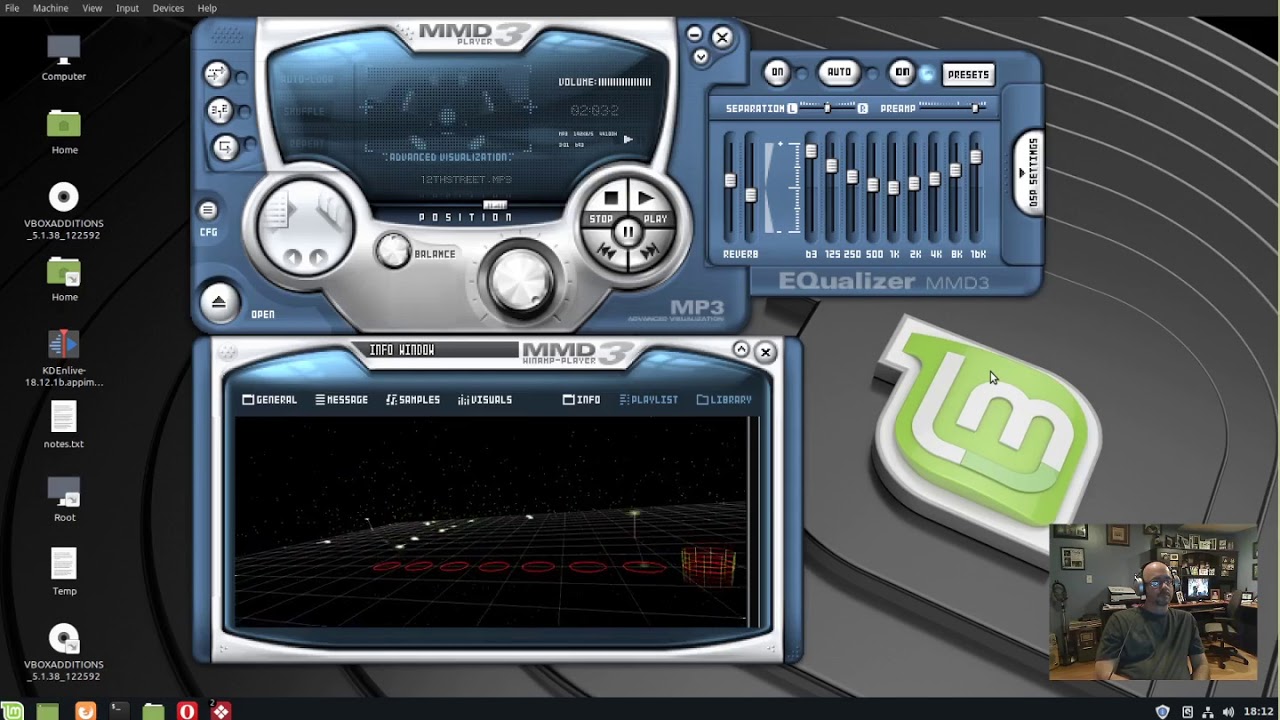 XMPlay: MMD3 Silver1 Blue3 Skin & Spec'N'Hop Visualization Plugin - YouTube
