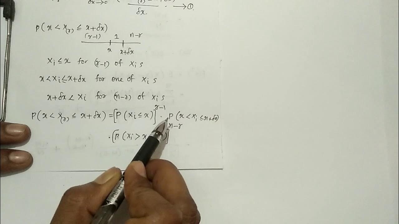 Order Statistics | pdf of rth order statstic | kth order statistic - YouTube