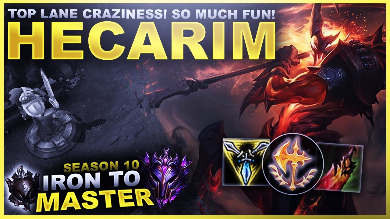HECARIM TOP IS SO MUCH FUN! - Iron to Master S10 | League of Legends ...