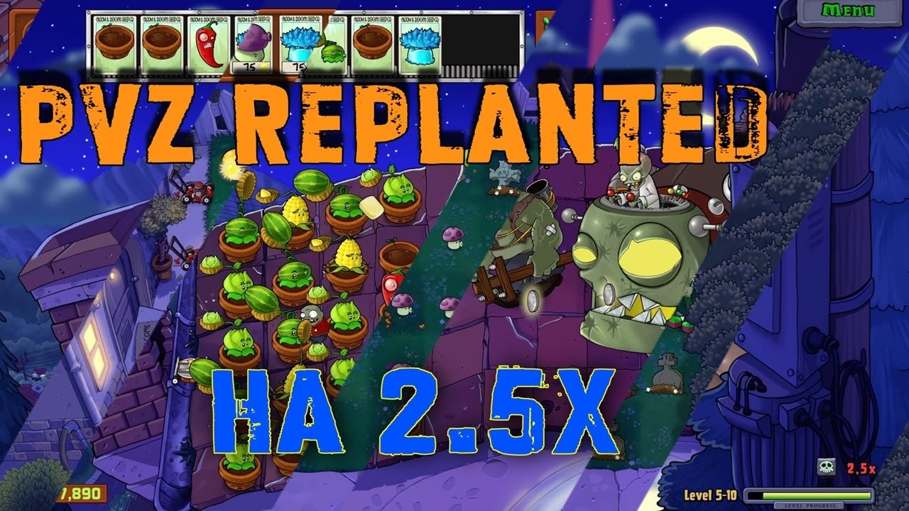 Я прошёл PvZ Replanted на скорости 2.5X - YouTube