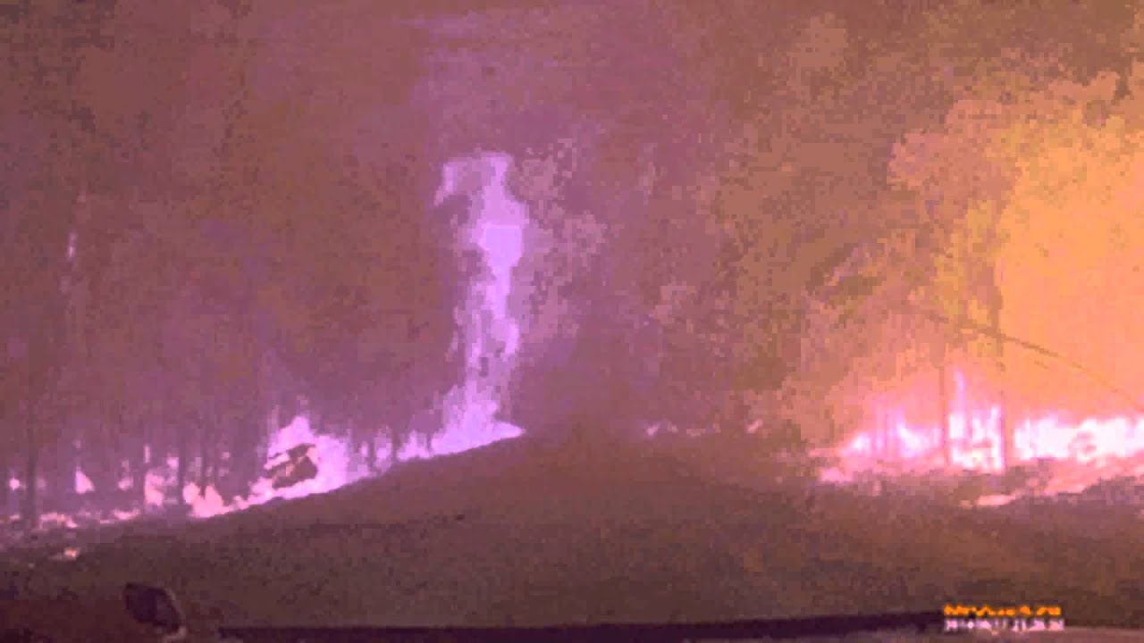 Driving through a forest fire - YouTube