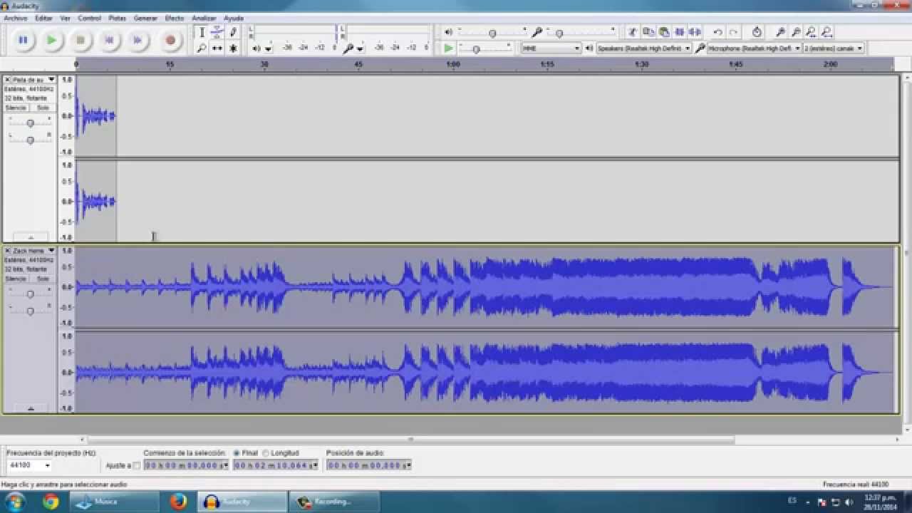 Aprenda a utilizar Audacity en su forma básica - YouTube