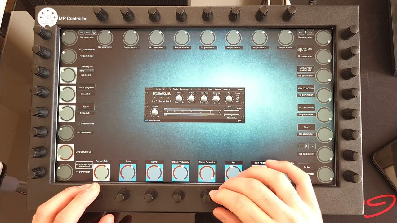 Bx_StereoMaker controlled using the MP MIDI Controller - YouTube