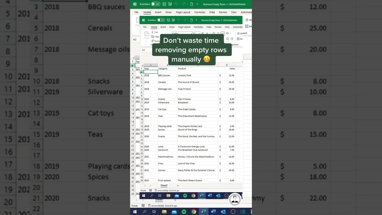 How To Remove Empty Row In Excel Sheet shorts excel YouTube How To Remove Empty Row In Excel Sheet shorts excel YouTube
