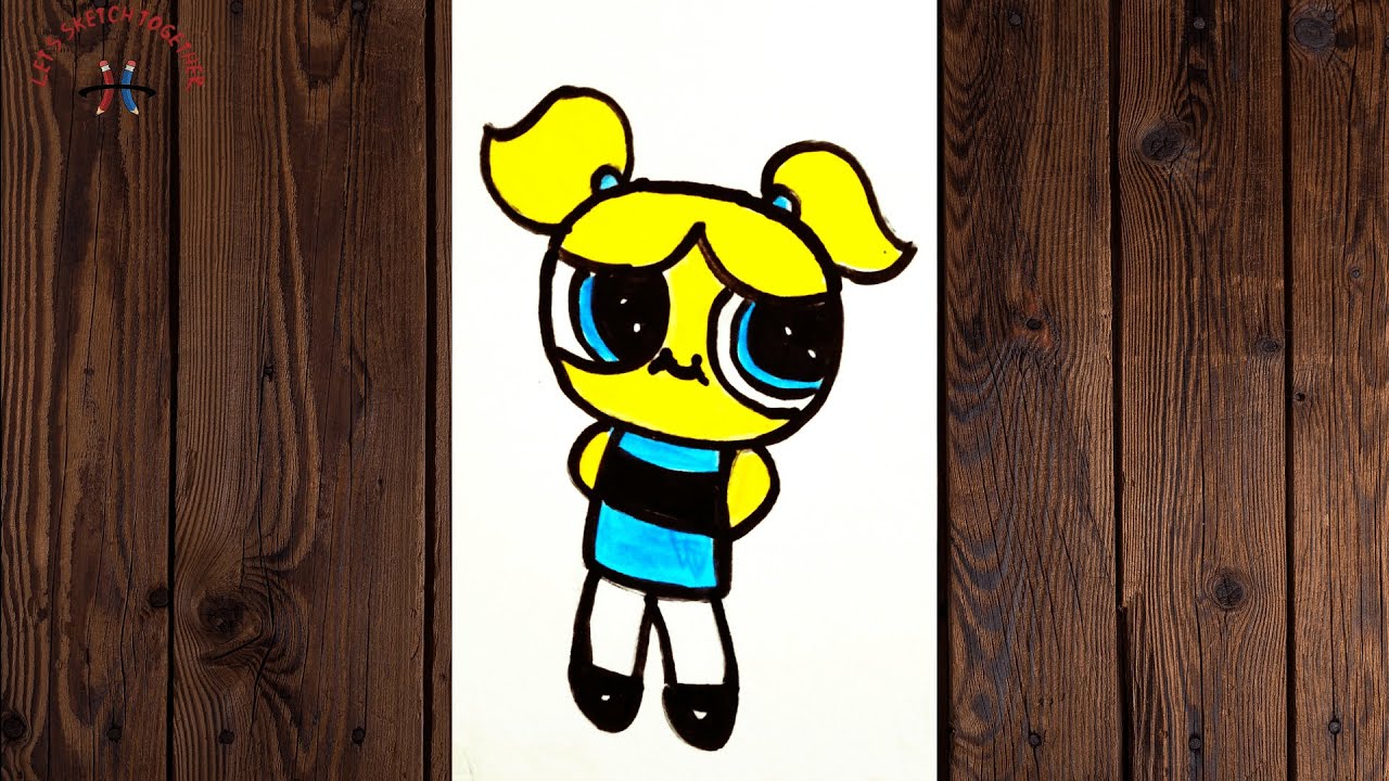 How to draw a Powerpuff Girl Drawing || Easy Step By Step Drawing ...