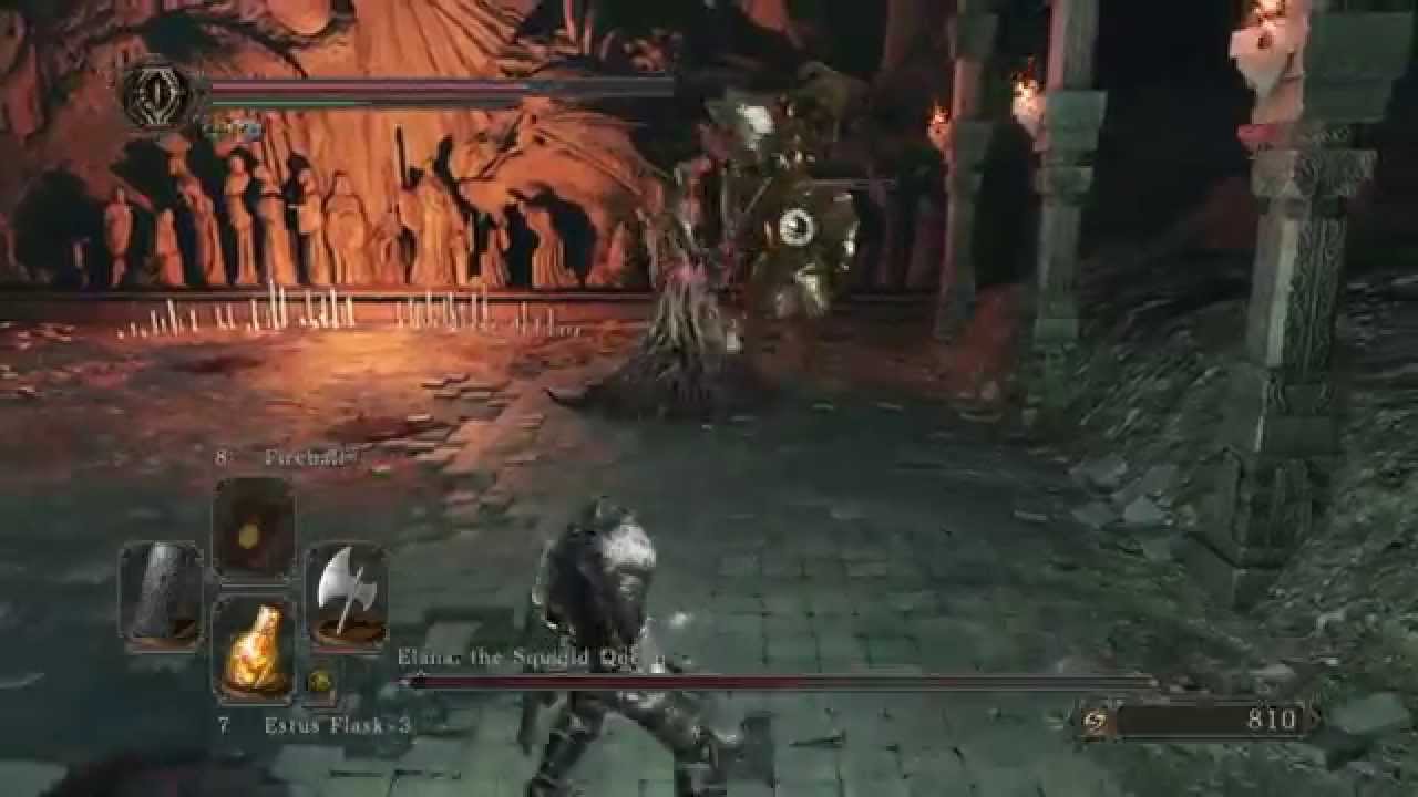 Dark Souls 2 Boss - Elana, Squalid Queen (melee only and Veldstadt ...