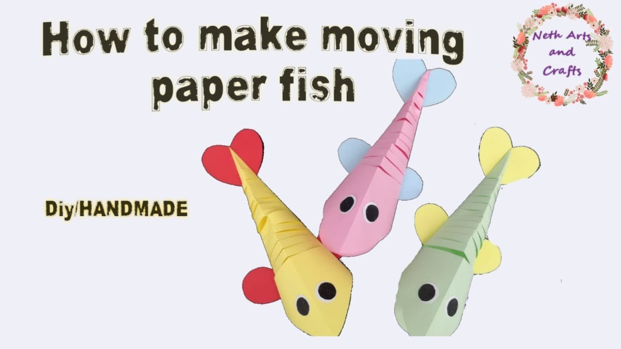 How to Make Moving Paper Fish/Minutes Arts & Craft/DIY HANDMADE/Neth ...