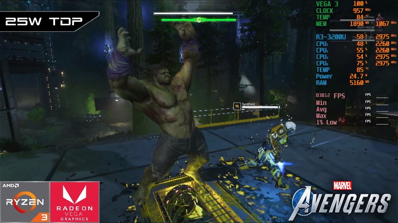 Marvel's Avengers The Definitive Edition | AMD Ryzen 3 3200U Vega 3 - YouTube