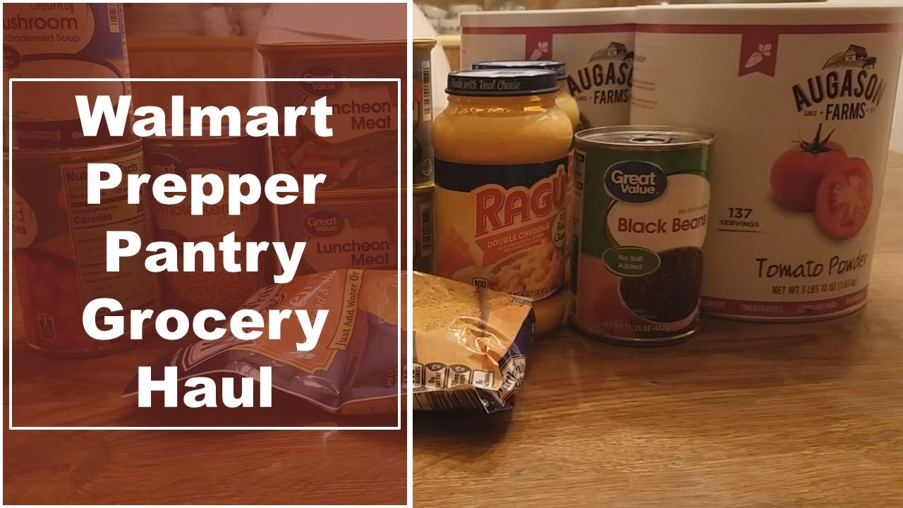 Small Walmart Prepper Pantry Grocery Haul with Prices - YouTube
