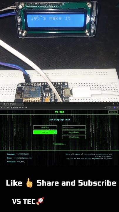 Arduino Web-Controlled LCD Display | IoT Project #shorts #arduino #esp8266 #electronic # ...