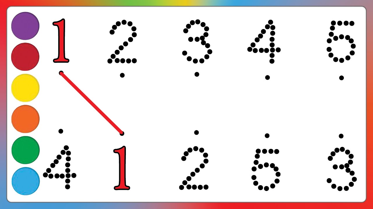 Writing Numbers from 1 to 10 | kids learning videos #123 #1234567890 # ...