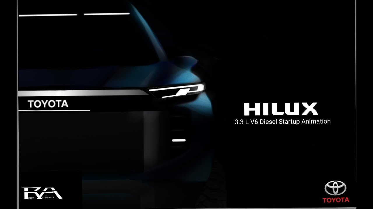 2024 Toyota Hilux 3.3 L V6 Diesel Startup Animation - YouTube