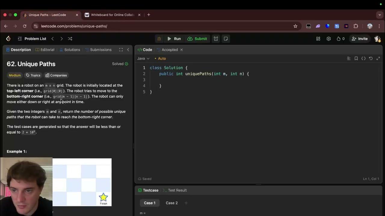Leetcode Solution - 62 Unique Paths - YouTube
