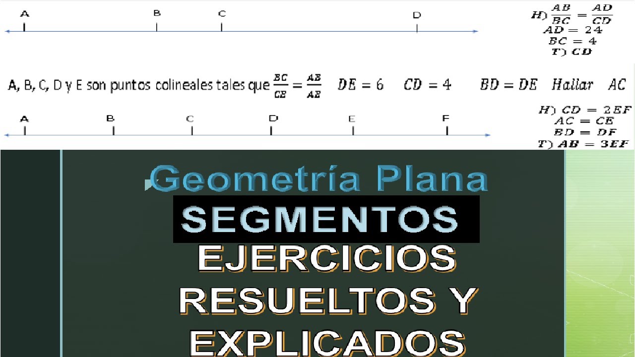 📗 Dominando Geometría Plana Ejercicios Resueltos Segmentos Enfoque ...