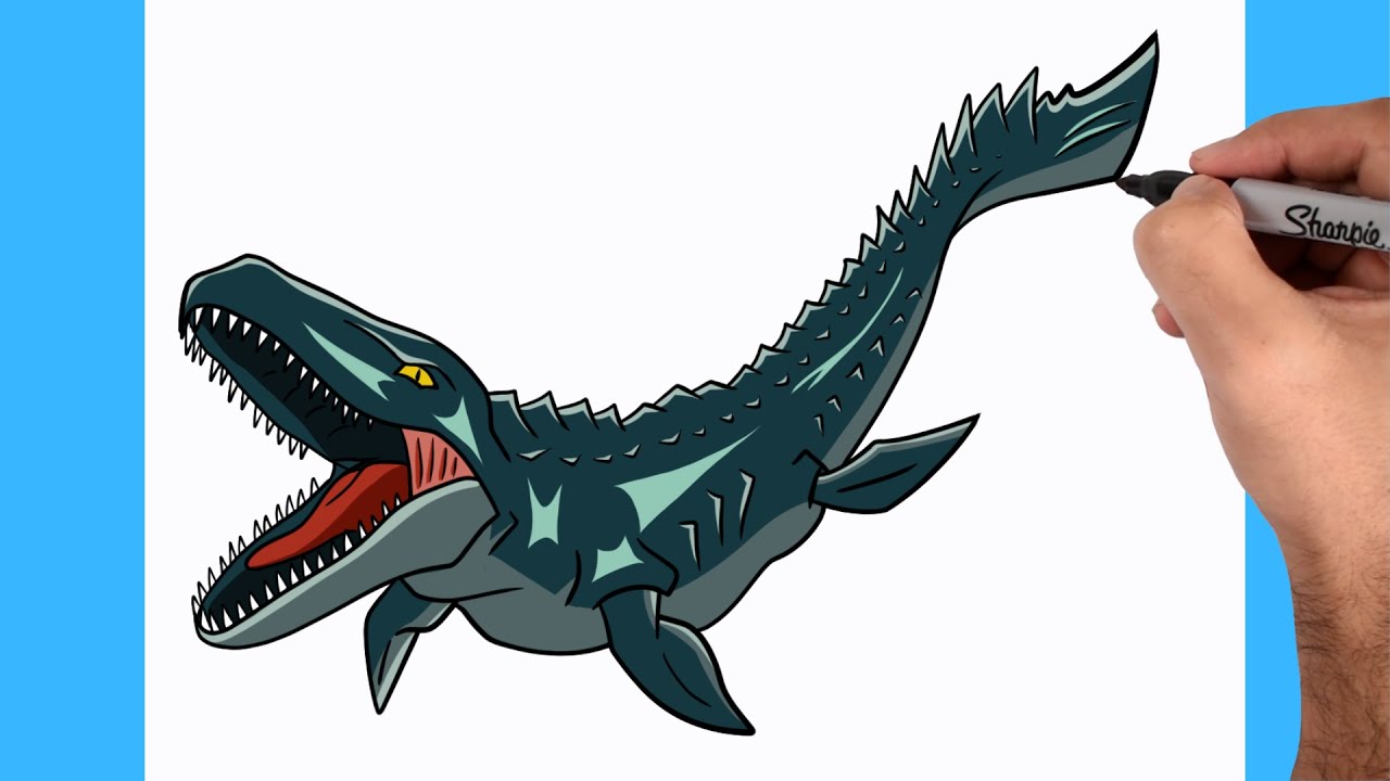 COMO DIBUJAR A MOSASAURUS | JURASSIC WORLD - YouTube