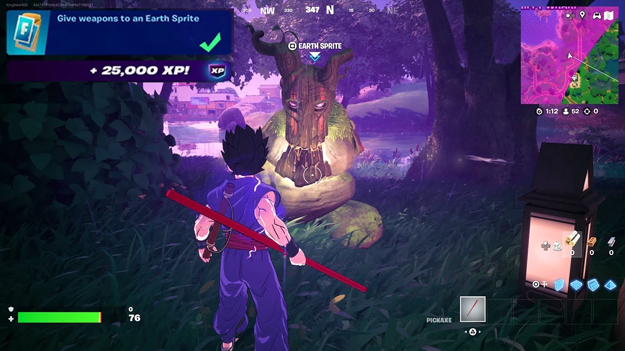 How to EASILY Give weapons to an Earth Sprite in Fortnite locations ...